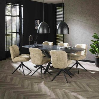 Pier Import Pier Import - Table &agrave; manger organique effet marbre 215 cm ralf