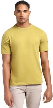 Calvin Klein T-Shirt Manches Courtes Homme Regular Tee avec Insigne, Vert (Willow), M