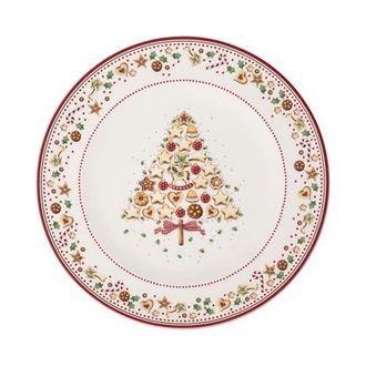 Villeroy & Boch Winter Bakery Delight assiette de présentation, assiette de service décorative en porcelaine de premium, rouge/multicolore, 32 cm