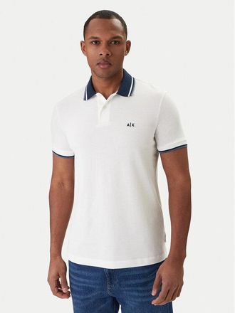 A|X Armani Exchange Poloshirt XM002350 AF10366 U0009 Wei&szlig; Regular Fit