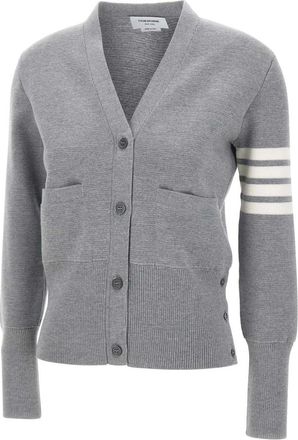 Thom Browne Femme, Pulls, Gris, Taille: 42 FR Cardigans