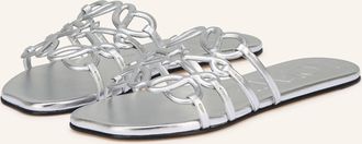 Loewe Pantoletten Petal Anagram silber