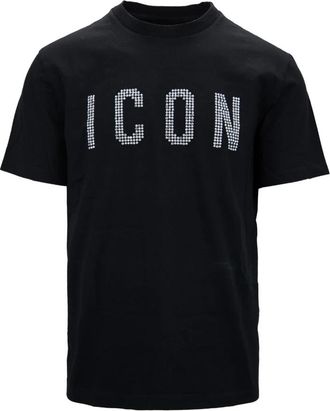 Dsquared2 Herren Iconic Baumwoll-T-Shirt - - Tops - Herren - Schwarzk - S