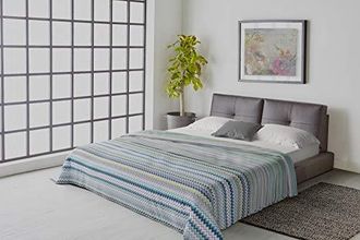 Italian Bed Linen Athena Sommersteppdecke, Rabat Azzurro, Double, Doppel