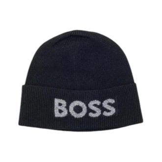 HUGO BOSS Bedruckte M&uuml;tze aus Wollmischung - - Accessories - Herren - Schwarzk - ONE SIZE