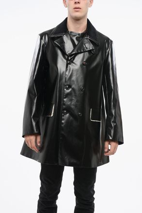 Maison Margiela MM4 MM14 Wasserdichter Trenchcoat mit Velourskragen Maison Margiela
