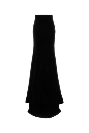 Costarellos Velvet Maxi Skirt - Black
