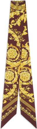 Versace écharpe à imprimé baroque - Marron