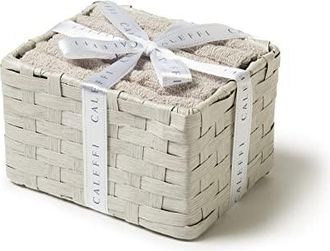 Caleffi Handtücher Set 3-teilig 100% Baumwolle - 3 Handtuch 60x110 cm, Waschlappen, Weich & Saugfähig, Ideal als Badehandtuch, Saunatuch, Saunahandtuch und Du