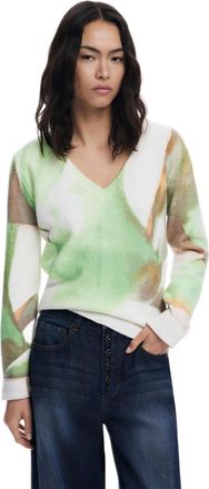 Desigual Damen 25wwjf13 Pullover, Grün, L EU