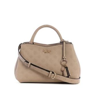 Guess Phoebe Girlfriend Satchel, Cartable Femme, Logo Simply Taupe, Taille Unique