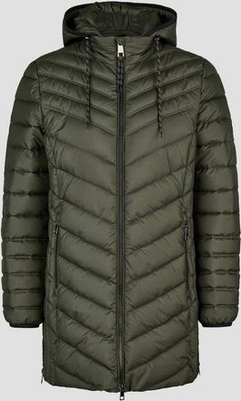 Barbara Lebek Steppjacke lange Damenjacke, warme &Uuml;bergangsjacke mit seitlichen Rei&szlig;verschl&uuml;ssen