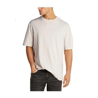 Calvin Klein Minimalistisches Puff Print T-Shirt - - Tops - Herren - Beige - S