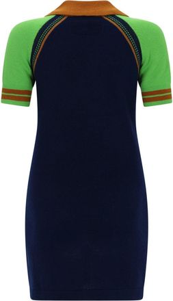Guest In Residence Cotton Cashmere Blend Mini Dress - Blue