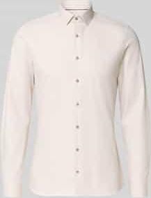 Olymp No. 6 Super Slim Fit Business-Hemd Modern Kent Uni Twill