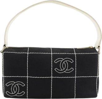 Chanel unisex, Pre-owned, Noir, Taille: ONE Size Sac bandoulière en toile Pre-owned