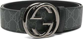Gucci Wendbarer G&uuml;rtel mit Logo-Schnalle - Grau