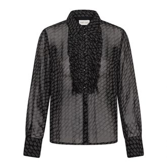 Part Two Bedruckte Bluse - - Blouses & Shirts - Damen - Schwarzk - 2XS