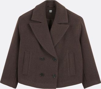 La Redoute Collections Caban Court Fermeture Boutonn&eacute;e Plein Hiver