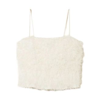 Twinset T&uuml;llr&uuml;schen-Top - - Tops - Damen - Wei&szlig; - M