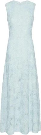 Rotate Rotate Birger Christensen, Femme, Robes, Bleu, Taille: 40 FR Robe Maxi en Maille 3D