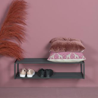 Loftscape home24 Schuhregal Salo 78cm Schwarz