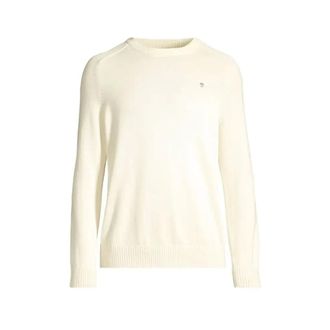 GANT Femme, Pulls, Beige, Taille: 38 FR Pull ras du cou en maille torsad&eacute;e