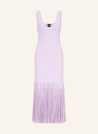 HUGO BOSS Strickkleid Floe Mit Plissees lila