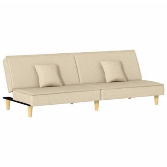 vidaXL Schlafsofa Creme Stoff Vidaxl
