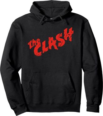 The Clash Verkratztes rotes Logo Pullover Hoodie