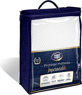 Sweet Night Sweet Night Nikolaos Matratzenschoner Premium Mesh Wasserdicht, Qualität Hotellerie Baumwolle Mischung Weiß 140x190/200 cm