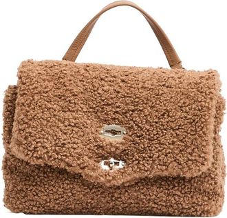Zanellato Femme, Sacs, Brun, Taille: ONE Size Sac Beige avec Texture Teddy