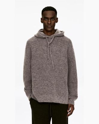 Arket Kapuzenpullover Aus Alpakawolle Und Wolle -Braun