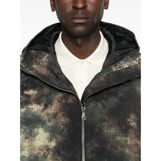 Cole Buxton Camouflage Pattern Hooded Jacket - Brown