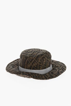 Fendi Sahara Bucket Hat mit Monogramm-Muster und abnehmbarem Fliegengitter Fendi