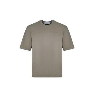Golden Goose Homme, Tops, Vert, Taille: XL T-shirt Journey Effet d&eacute;lav&eacute; avec broderie