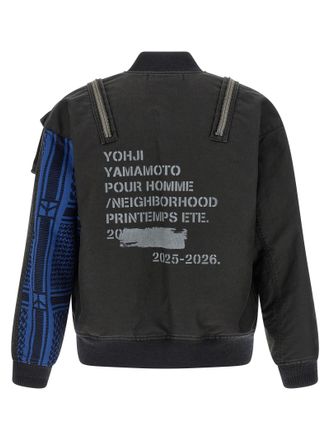Yohji Yamamoto Mens Black Cotton Bomber Clothing