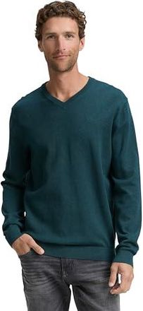 Tom Tailor 1039811 Pull-Over Homme, 21545 - Sapphire Green Melange, L