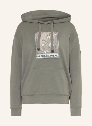 super.natural Hoodie Snowdrops Mit Merinowolle gruen