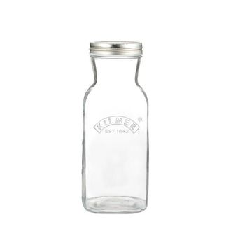 Kilner Saucen- & Saftflasche zum Befüllen 1L, auslaufsichere Saftflaschen zum Einkochen und Konservieren von Säften und Saucen, BPA-freie Glasflaschen zum Be