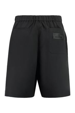 Valentino Garavani Mens Black Nylon Bermuda Shorts