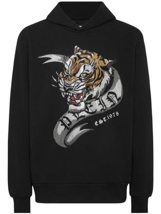 Philipp Plein hoodie Crystal Tattoo - Noir