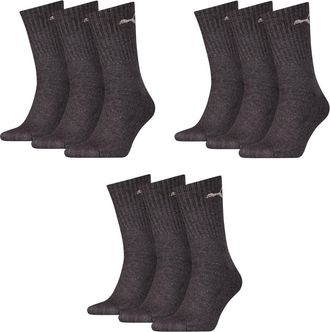 Puma Herren Sportsocken Unisex 9P, Farbe:201 - anthracite, Socken & Str&uuml;mpfe:39-42