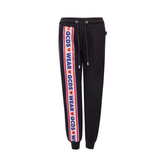 GCDS Schwarze Jogginghose mit Logo - - Trousers - Damen - Schwarzk - M