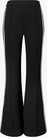 Tory Burch Damen Ausgestellte Hose mit Seitenstreifen in Schwarz