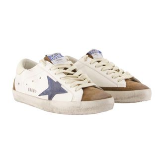 Golden Goose Mens Super Star Sneakers - Golden Goose Deluxe Brand Leather White Shoes