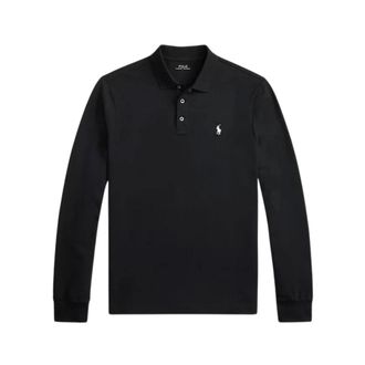 Polo Ralph Lauren Langarm-Poloshirt mit besticktem Pony - - Tops - Herren - Schwarzk - 2XL