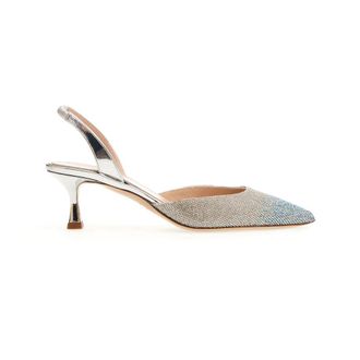 Ninalilou Blaue Slingback-Pumps mit Strass - - Shoes - Damen - Blau - 36 EU