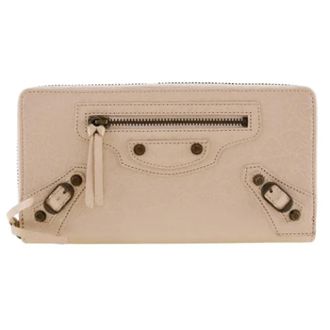 Balenciaga Pre-owned Leder Portemonnaies - - Pre-owned - Damen - Beige - ONE SIZE