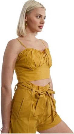 Molly Bracken Crop Top - - Tops - Damen - Gelb - XS
